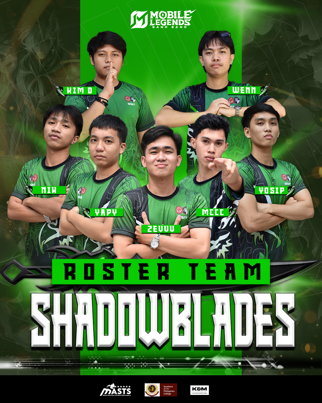 SPC ROSTER MLBB - Southern de Oro Philippines College